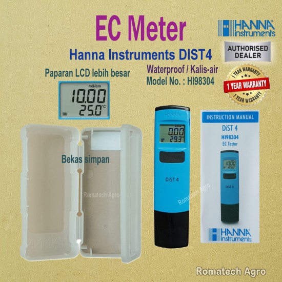 EC Meter Hanna Instruments DIST4 HI98304 | Shopee Malaysia