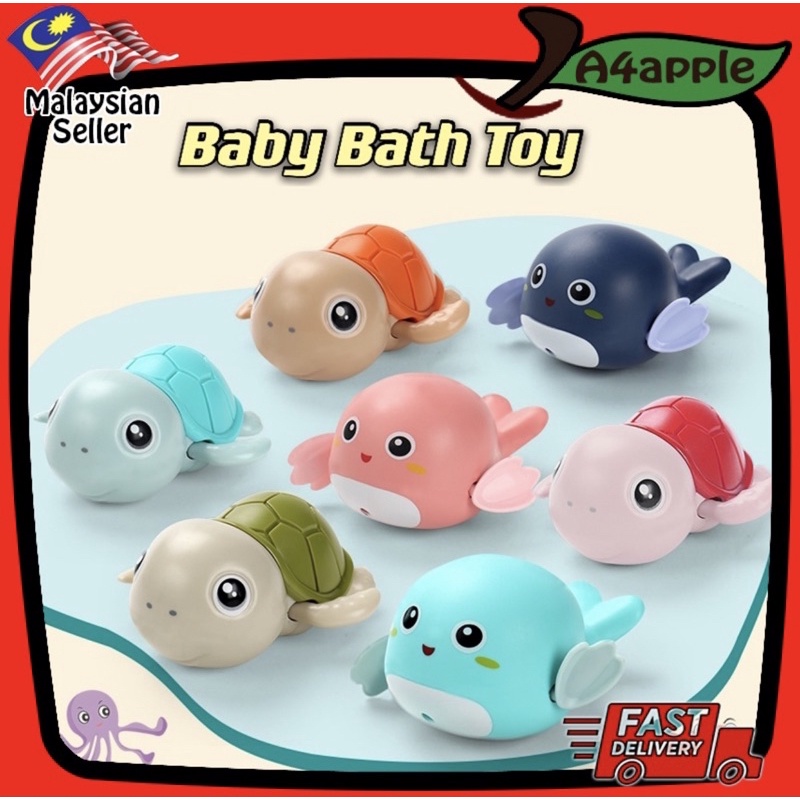 Swimming Bath Toy TURTLE /PUFFER FISH (Blue Color) | Shopee Malaysia