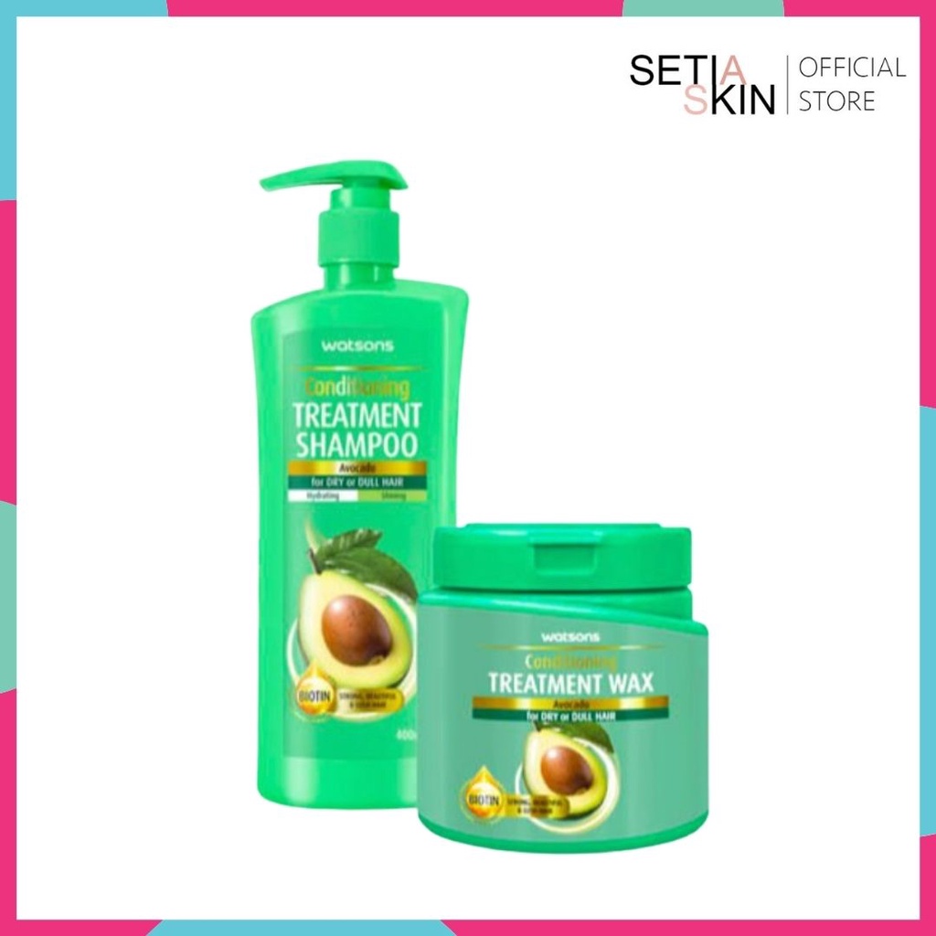 WATSONS Conditioning Avocado Hair Treatment Shampoo [400ml] and Wax ...