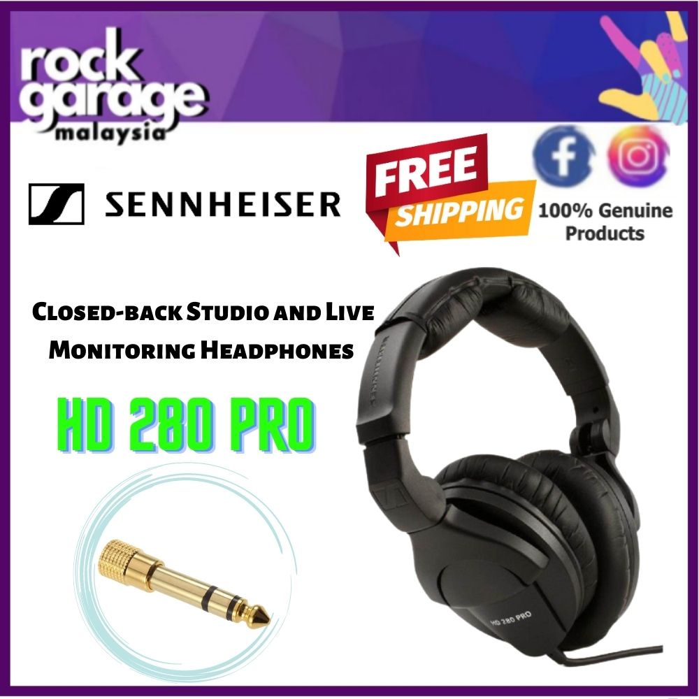 Sennheiser HD 280 Pro Closed-back Studio and Live Monitoring Headphones ...