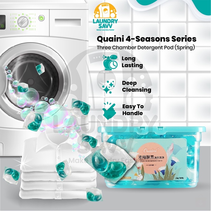 Enzymes Extracted 7 in 1 Laundry Capsule Herbal 30pcs Laundry Gel ...