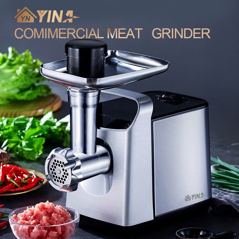 Electric Meat Grinder Aluminium Alloy Electric Meat Grinder Stainless Steel Heavy Duty | Shopee ...