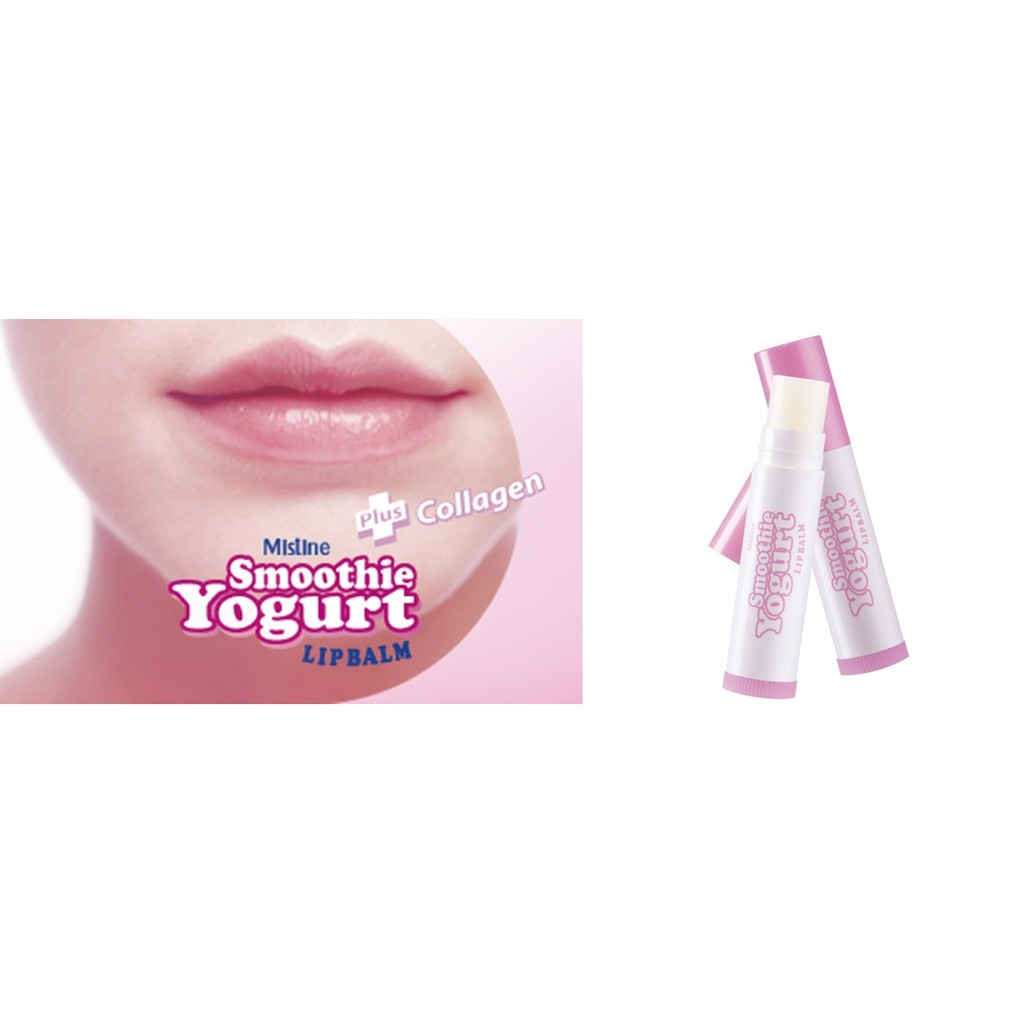 Mistine Smoothie Yogurt Lip Balm with Collagen (2.7g) | Shopee Malaysia