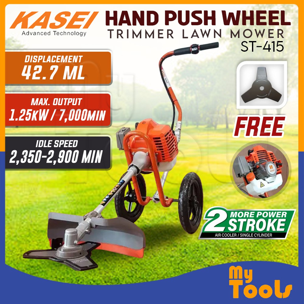 Mytools KASEI ST415 Brush Cutter Wheeled Hand Push Lawn Mower / Mesin ...