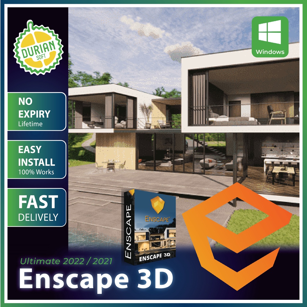 Enscape 3.3 + Asset Library +Sketchup 2022 | Shopee Malaysia