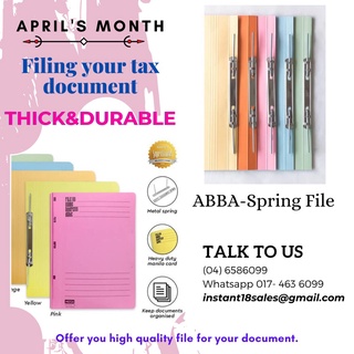 READY STOCK Abba/Manila Spring Flat File/Manila Fail Kertas/File Filing ...