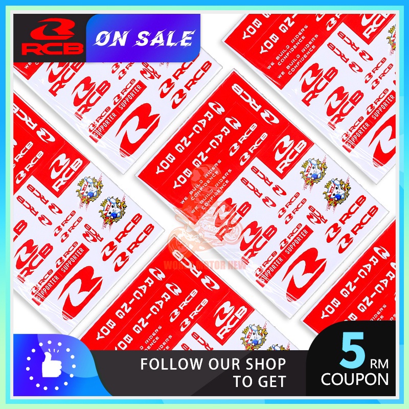 RCB STICKER 100% ORIGINAL RACING BOY STICKER SET RCB STICKER LEKAT RCB ...