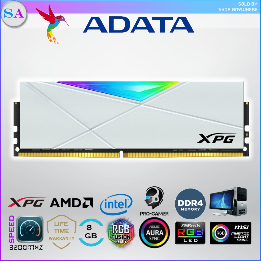 ADATA XPG D50 RGB SPECTRIX DDR4 DESKTOP DIMM RAM | Shopee Malaysia