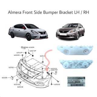 Nissan Almera Front Bumper Side Bracket LH / RH 62224-3BG0A 62225-3BG0A ...