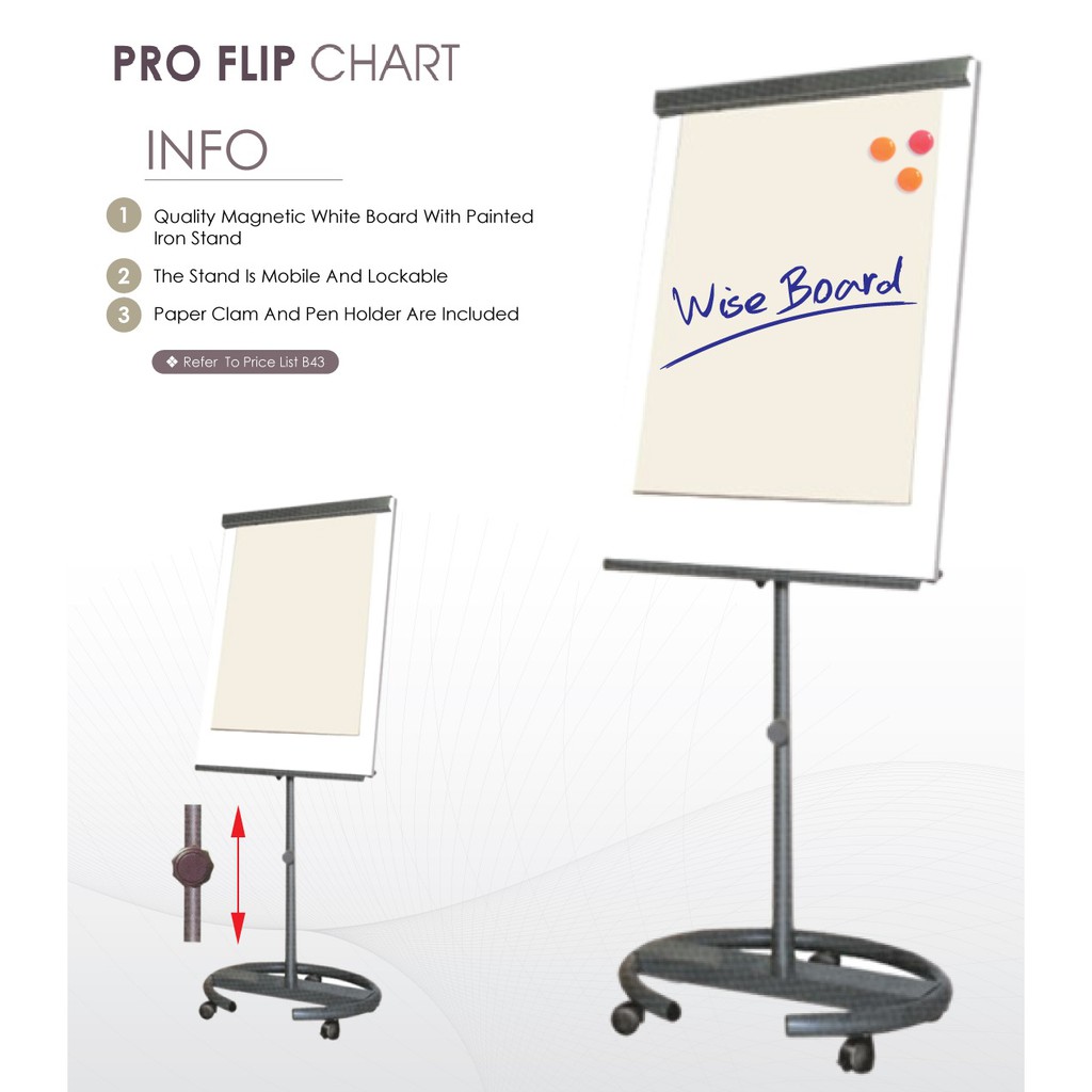Whiteboard Flip Chart ~ PRO size: 2'(60cm) x 3'(90cm) | Shopee Malaysia