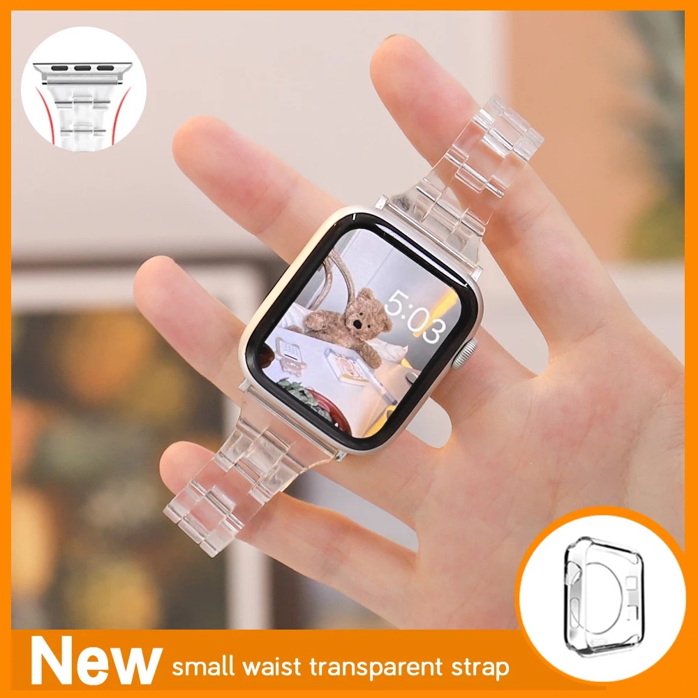Slim Transparent Jelly Band For Smart Watch 44mm 40mm Series7 Se/654 ...