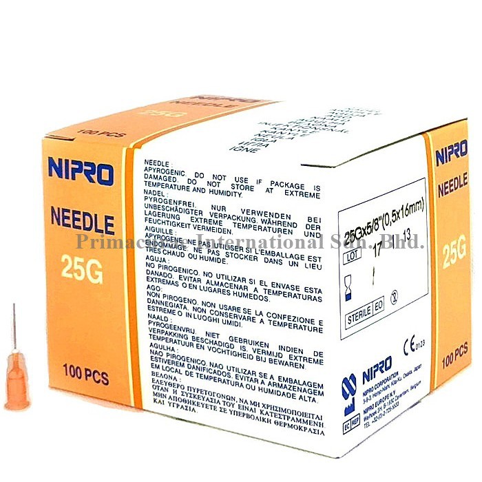 NIPRO NEEDLE 25G X 5/8 INCH (16MM) - 100PCS/BOX 10BOXES/PACK EXPIRY YEAR 2027 | Shopee Malaysia