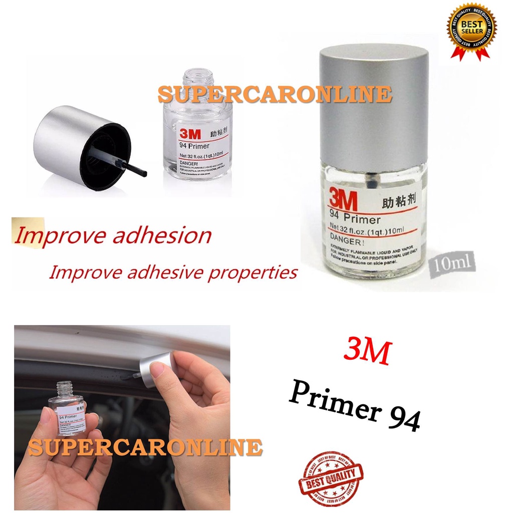 Genuine 3M Double Side Tape Promoter 94 Primer Applicator 10ml | Shopee ...