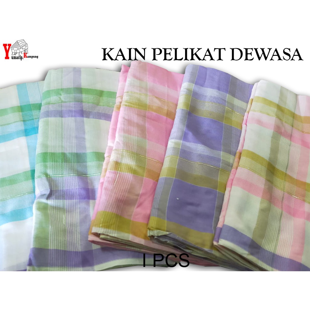 Kain Pelikat DEWASA / Kain Sarong PASTEL COLOR SIAP JAHIT ( 1 PCS ...