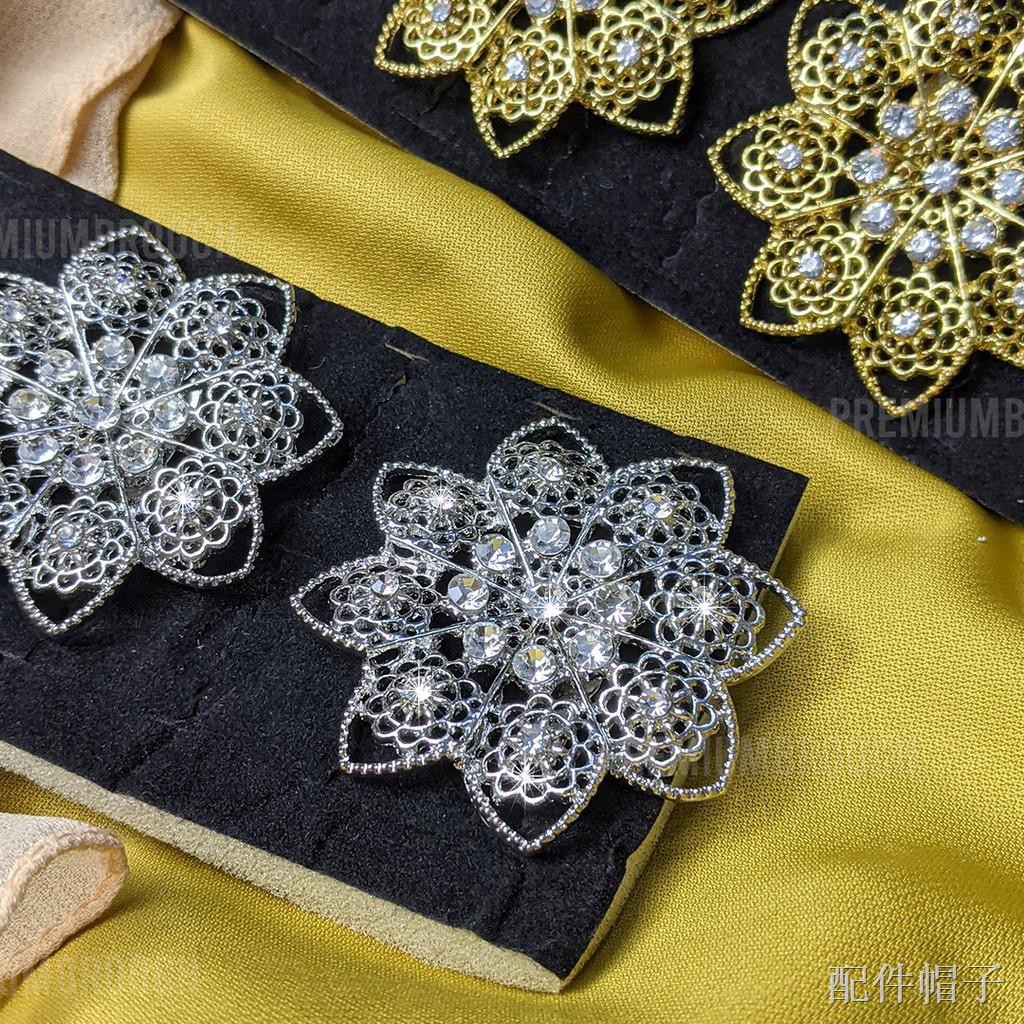 Black cap kerongsang dokoh set 3pcs kebaya pin tudung brooch high ...