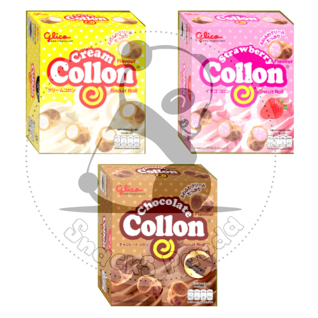 Halal Thai Chocolate Glico Collon Biscuit Roll 54g Thai Snacks Halal ...