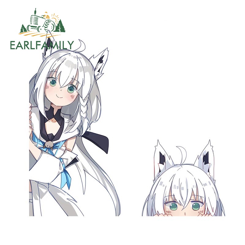 EARLFAMILY 13cm Fubuki Hololive Car Stickers Anime Creative Decals ...