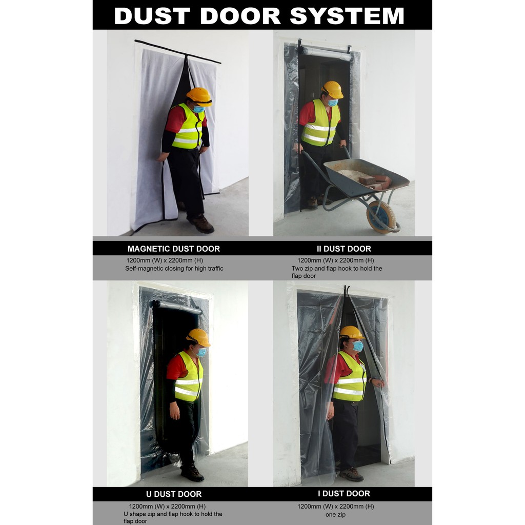 Dust Door System (Dust Door Barrier Kit, Magnetic Dust, Renovation ...