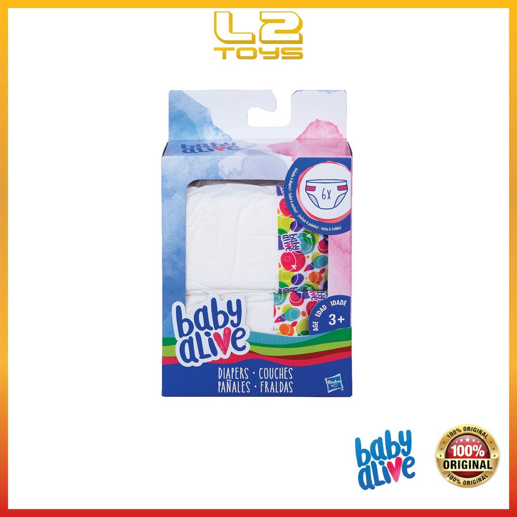 Baby Alive Diapers Refill Pack 6pcs Original Hasbro | Shopee Malaysia