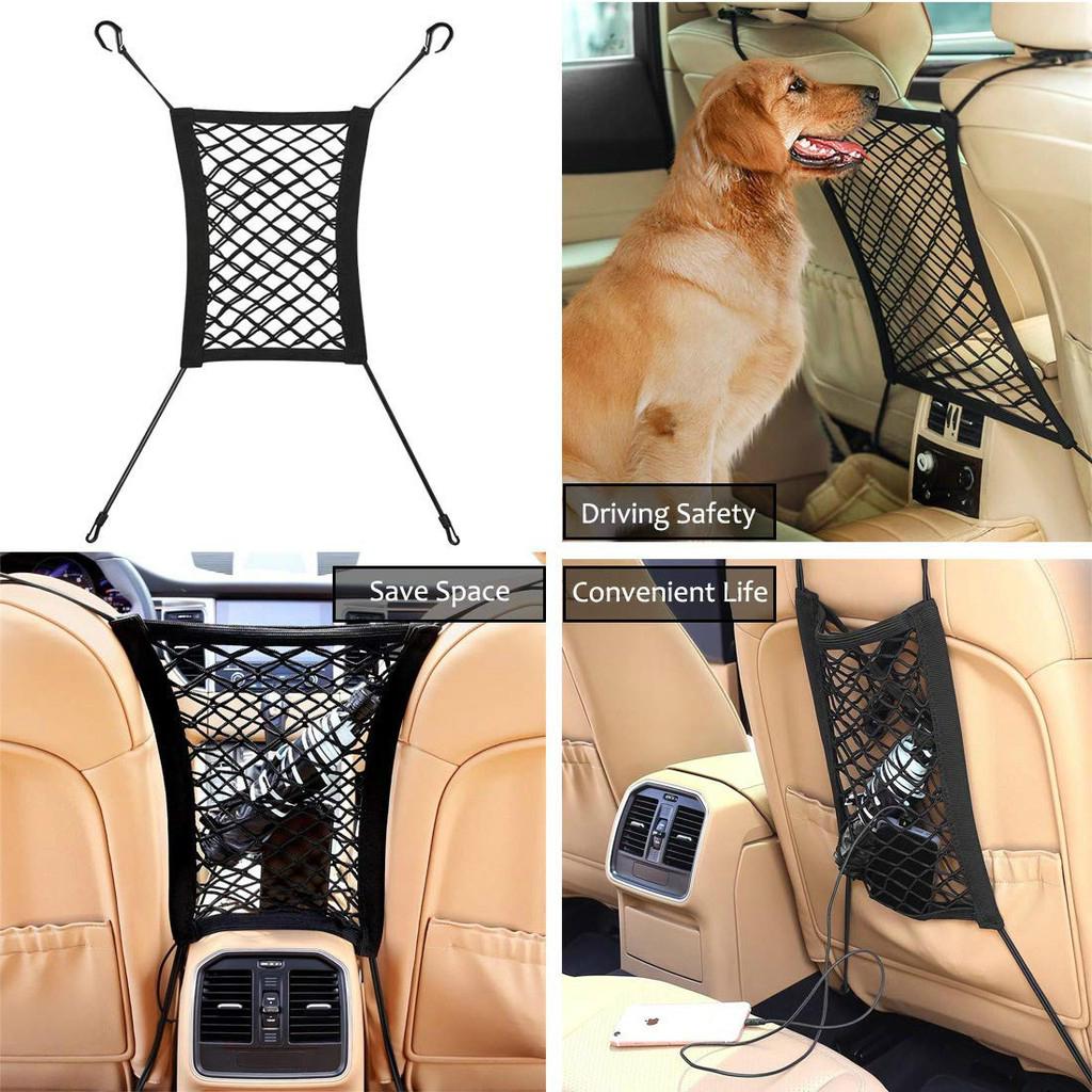 Car Seat Side Multi-Pocket Tissue Storage Mesh Net Bag Luggage Holder ...