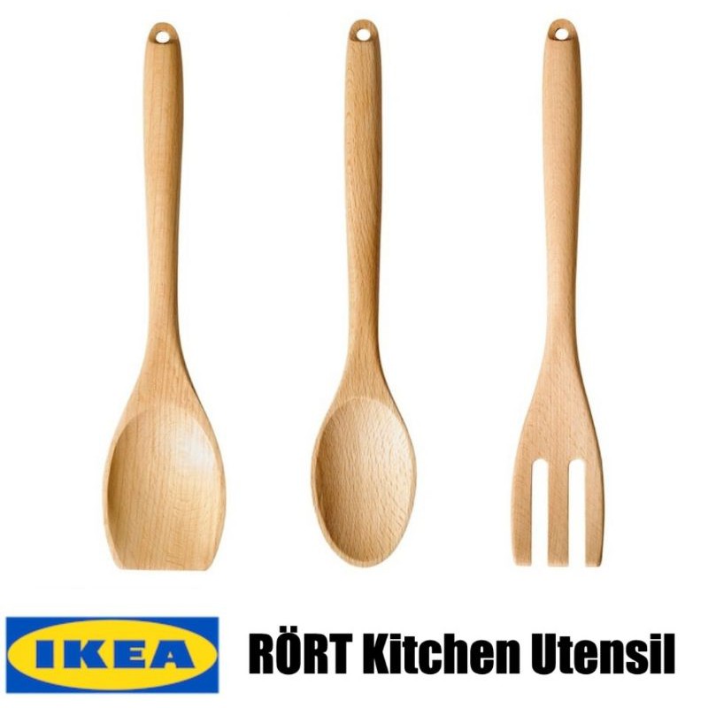 Branded RORT RORT Kitchen Wooden Utensil Spoon Fork/Sudu Garfu Kayu ...