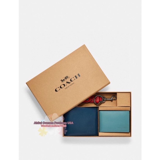 Coach Boxed 3-in-1 Wallet Gift Set in Colorblock | Shopee Malaysia