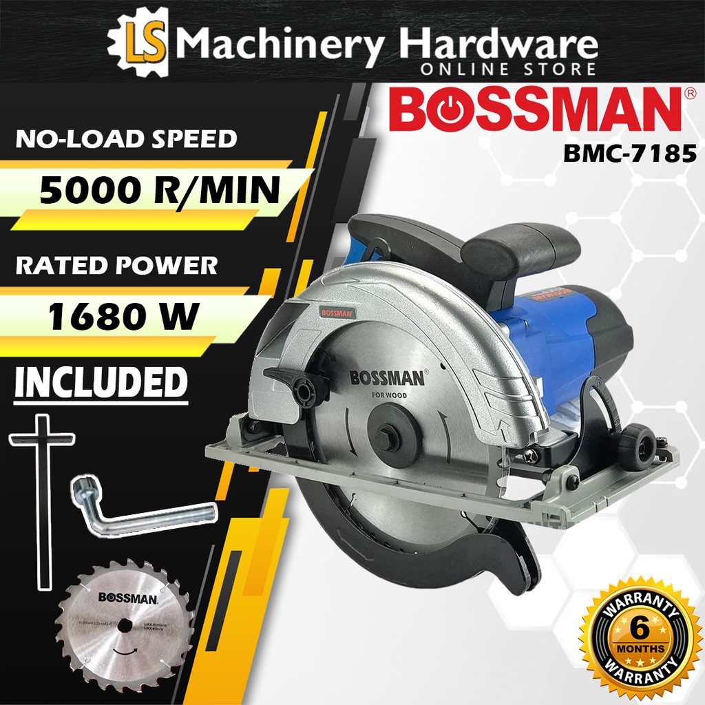 BOSSMAN 7" Circular Saw BMC-7185 Power Tool 1680Watt - 6 Months ...