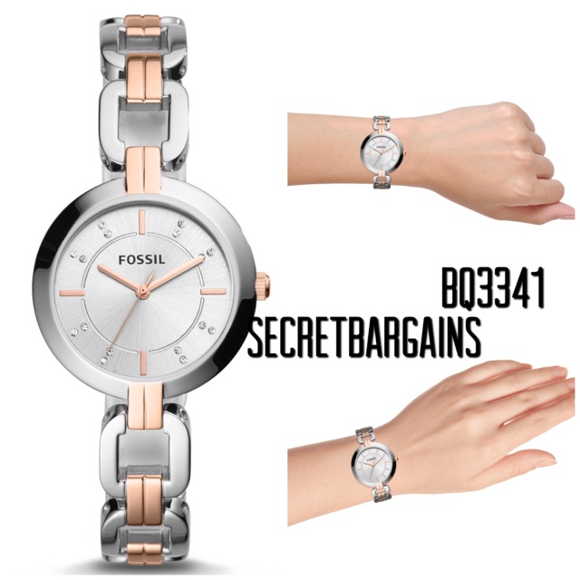 FOSSIL KERRIGAN THREE-HAND TWO-TONE STAINLESS STEEL WATCH BQ3341 ...