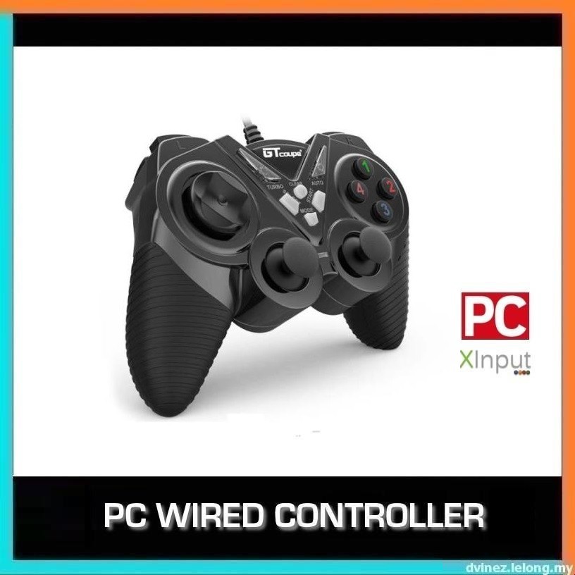 GTCoupe X6 Wired USB Gaming Joypad Gamepad XInput PC Computer Emulator ...