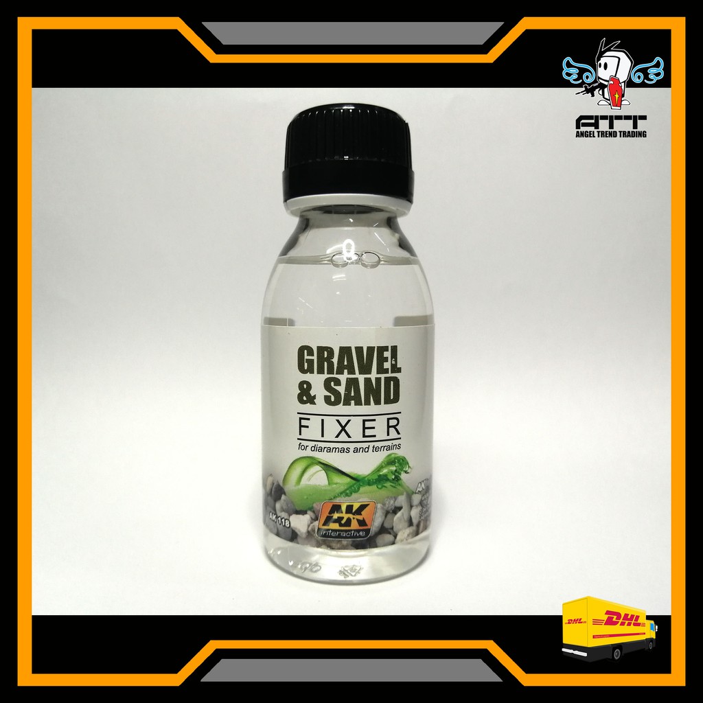 AK118 GRAVEL & SAND FIXER 100ml AK WEATHERING (Gunpla Gundam Paint ...