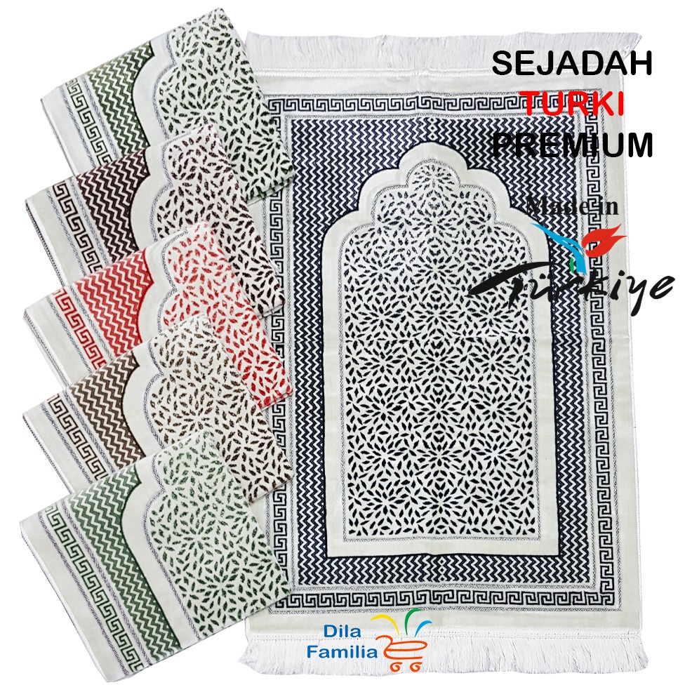 Sejadah Turki Putih Nikah Hantaran Kahwin Hadiah Tunang Corak Zig Zag ...