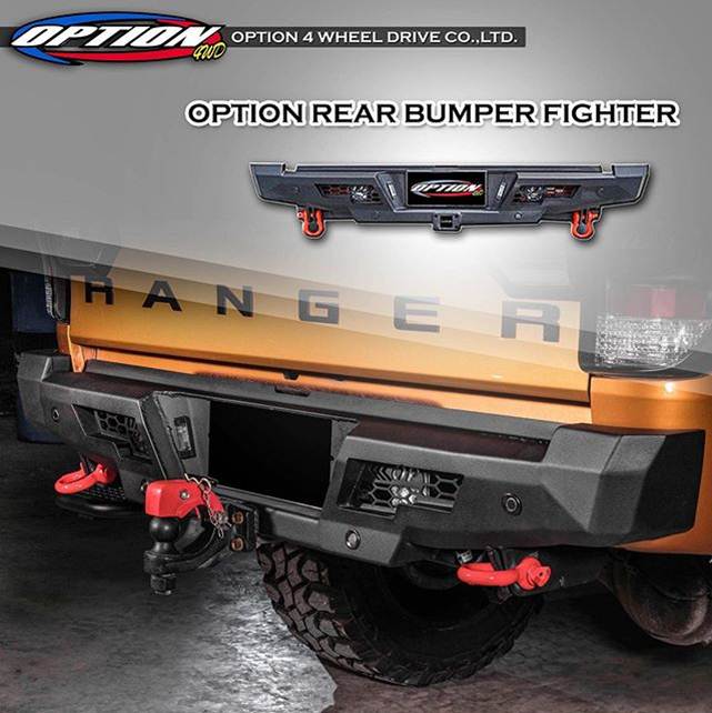 OPTION 4WD 4x4 option4wd REAR BUMPER FIGHTER FOR FORD RANGER T6 T7 T8 ...