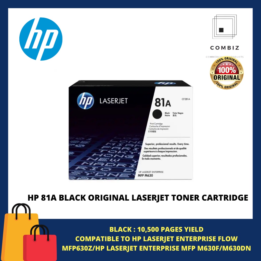 HP 81A Black Original LaserJet Toner Cartridge ( CF281A ) | Shopee Malaysia