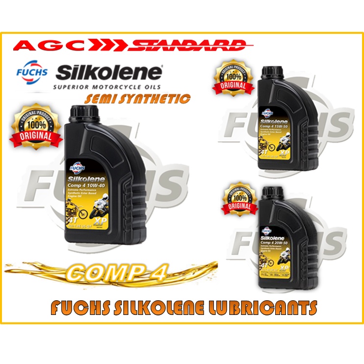 Silkolene COMP 4 XP Range Motorcycle Engine Oil Semi Synthetic Ester 1L ...