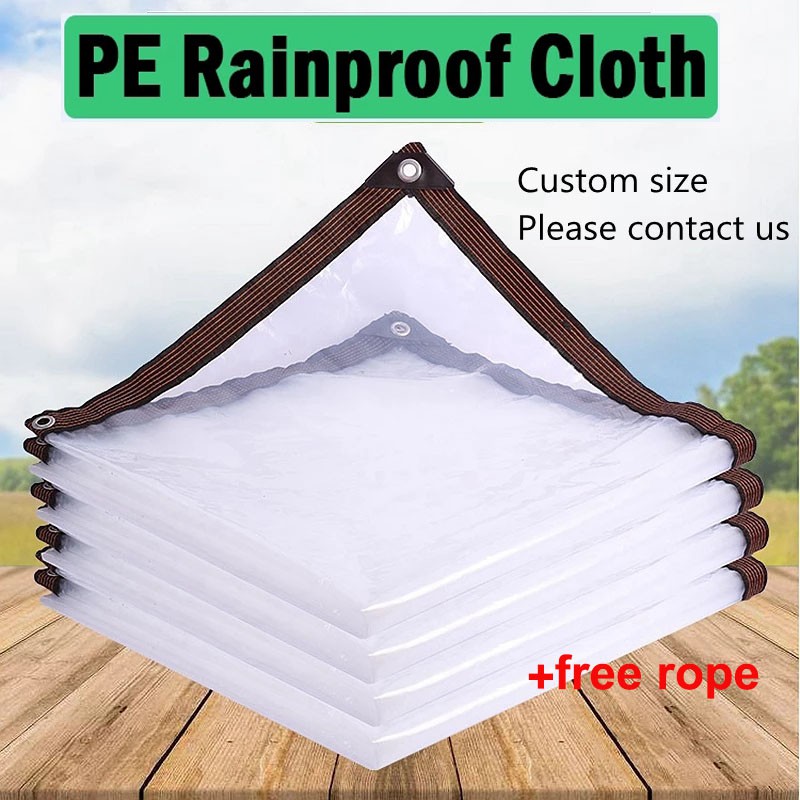 Thick Plastic PE Film Transparent Rainproof Cloth Tarpaulin Garden ...