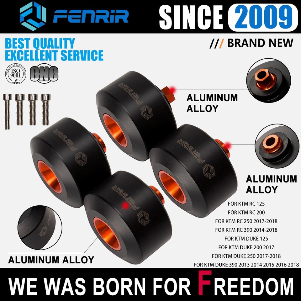 F&r fork wheel frame sliders motorcycle slider for ktm duke 125 200 250 ...