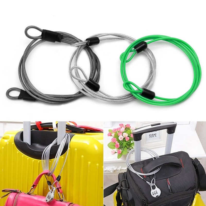 100cm x 2mm Cycling Sport Security Loop Cable Lock Bikes Bicycle ...