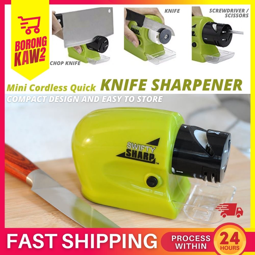 SWIFT SHARP The Incredible Cordless Motorized Knife Sharpener Cordless ...