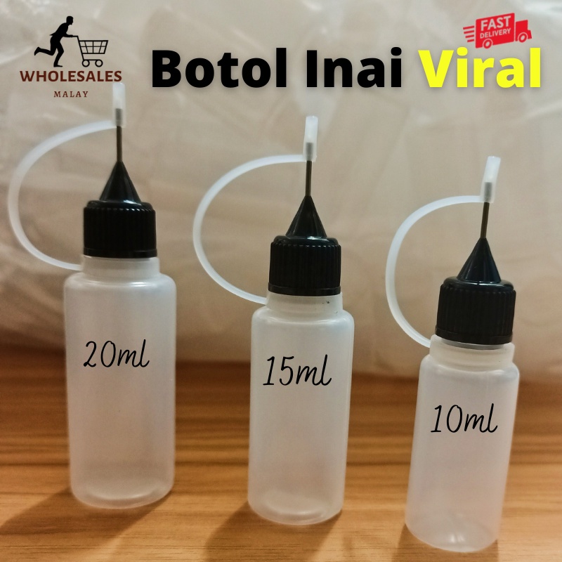 10ml Botol Inai Viral Botol Kosong Empty Bottle 15ml Bottle Henna V@pe ...