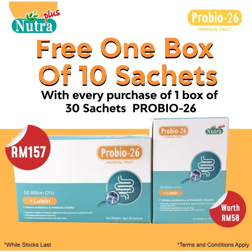 NUTRA PLUS PROBIO-26 | 3-in-1 Premium Formula of Probiotics, Prebiotics ...