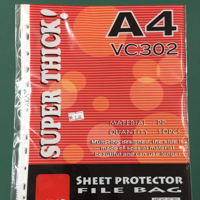 A4 sheet protector refill thick | Shopee Malaysia