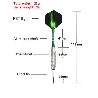 12PCS Dart Pin 18/22g Steel Tip Darts With Aluminum Shaft Send 9PCS ...