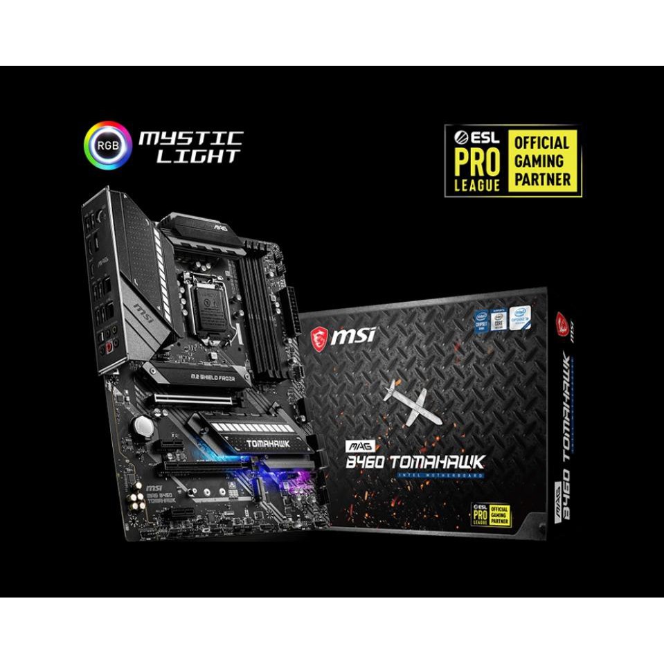 MSI MAG B460 Tomahawk LGA1200 Socket DDR4 ATX Gaming Motherboard ...