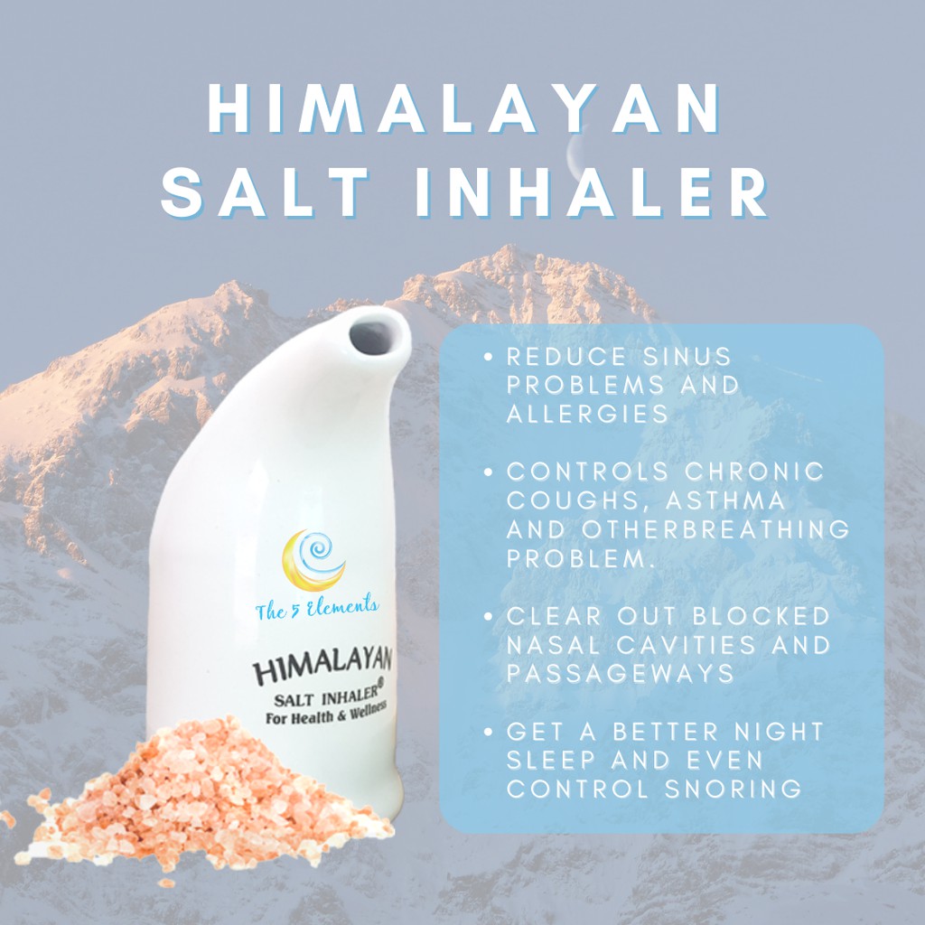 Natural Himalayan Salt Inhaler (Ceramic) for breathing, wheezing ...