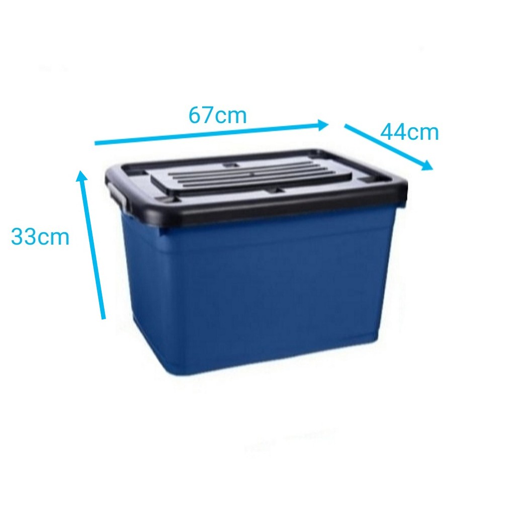 KOTAK PLASTIK BEKAS SIMPAN BARANG ADA RODA / century 65L plastic ...