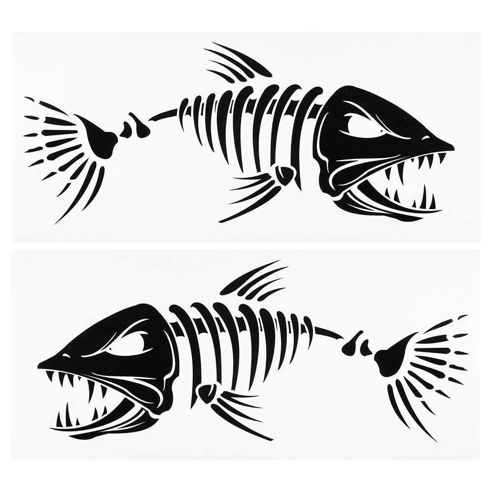 Sticker Ikan 2 PCS Fish Stickers Fishing Boat Canoe Kayak Graphics ...