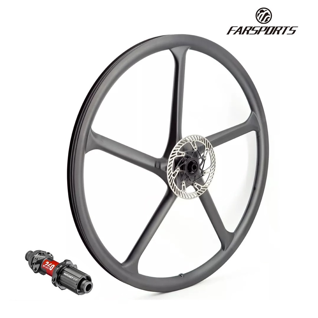 Farsports 5 Spoke Carbon Wheelset Tubeless DTSWISS DT240 Ratchet EXP ...