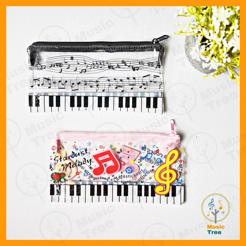 Music Note Piano Keyboard Pencil Case (Plastic Transparent) | Shopee ...