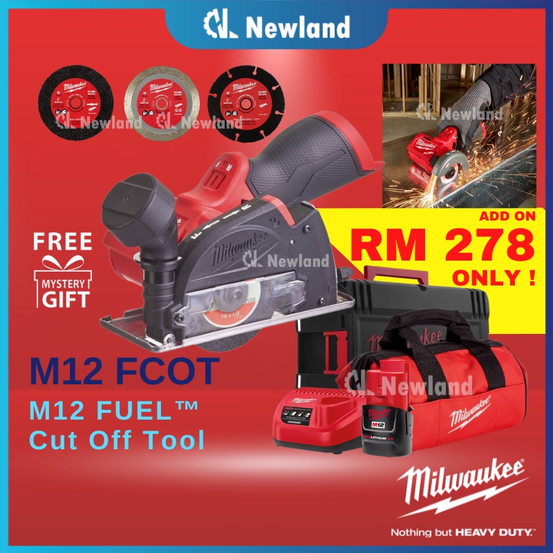 Milwaukee M12 FCOT Fuel Sub Compact 76MM Multi Material Cut Off Tools ...