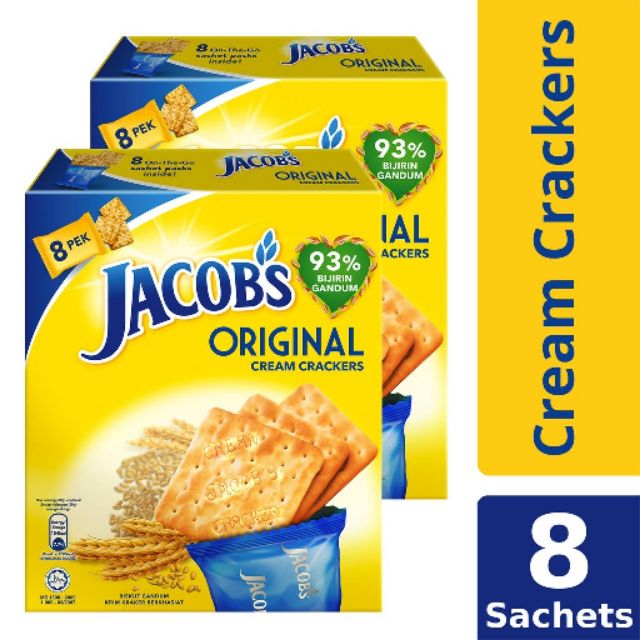 JACOBS BISCUITS CREAM CRACKERS ORIGINAL ON-THE-GO SACHET /8 PACKS 240G ...